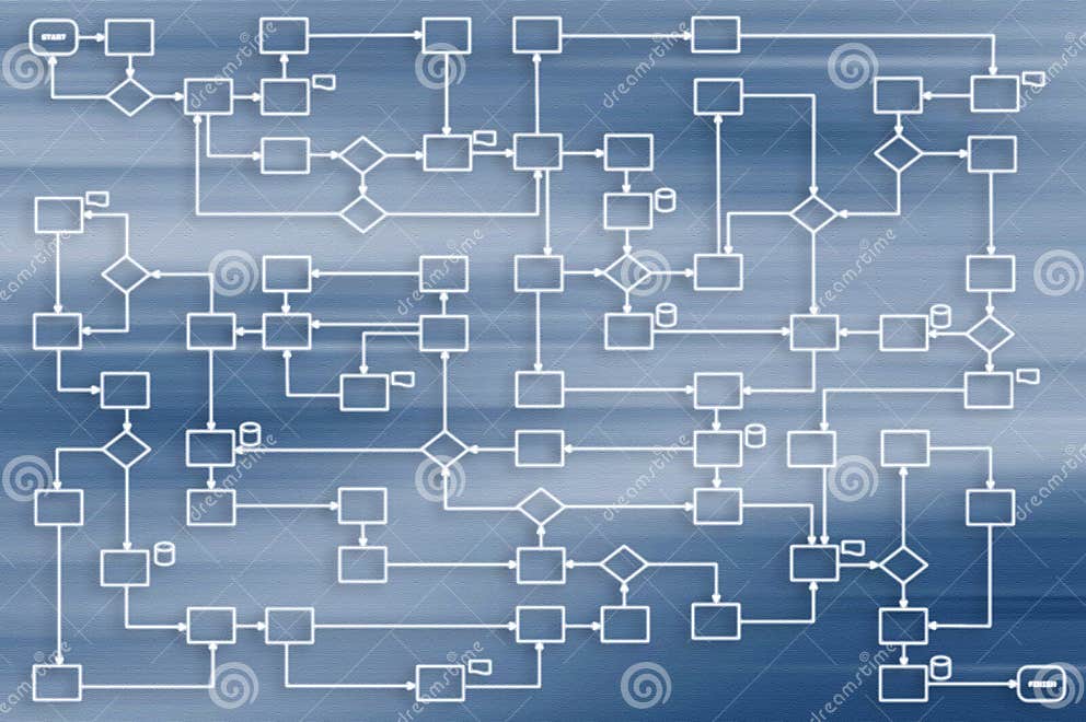 Business Process 2d on Blue Background Stock Photo - Image of process ...