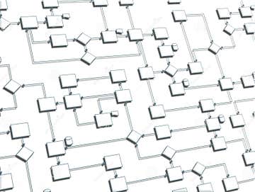 Business Process 3D on White Background Stock Illustration ...