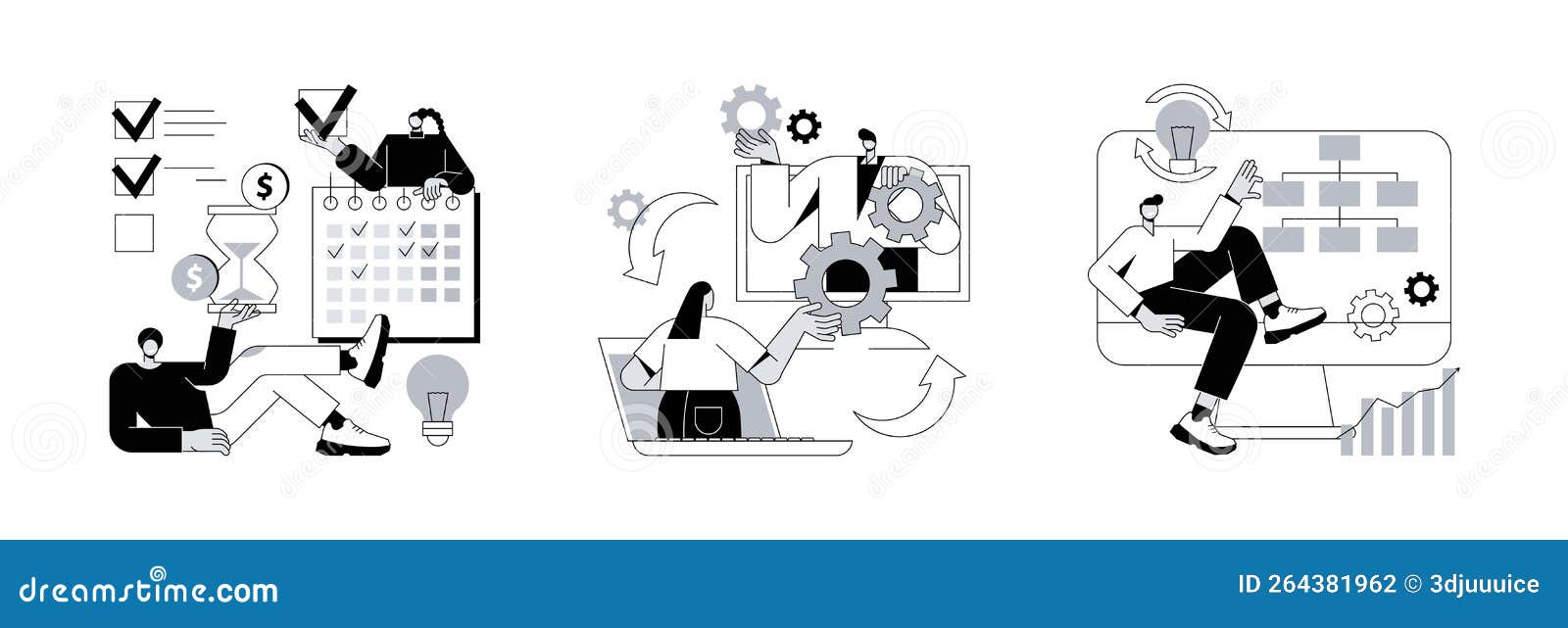 Business Process Abstract Concept Vector Illustrations. Stock Vector ...