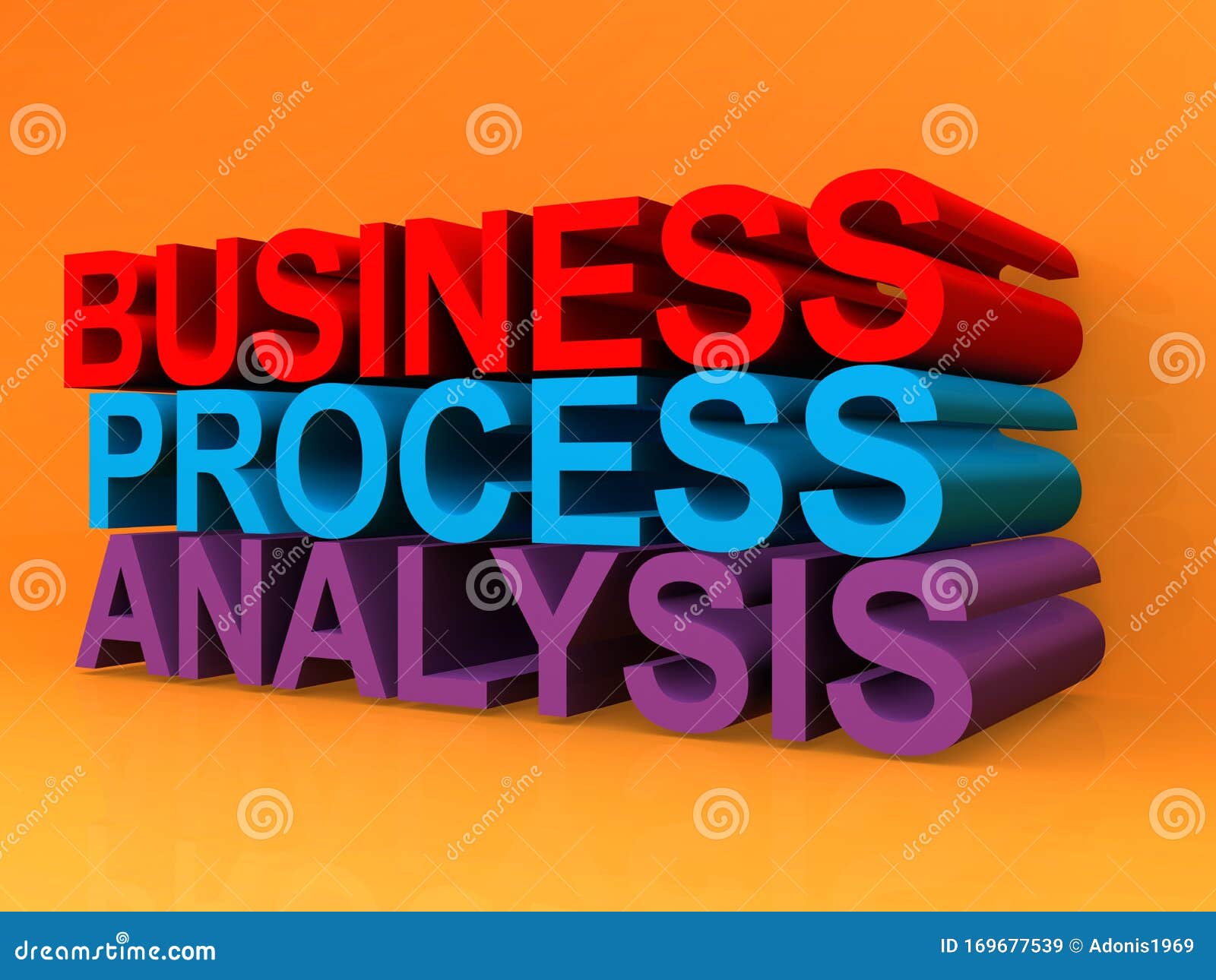 Business Process Analysis on Orange Stock Illustration - Illustration ...