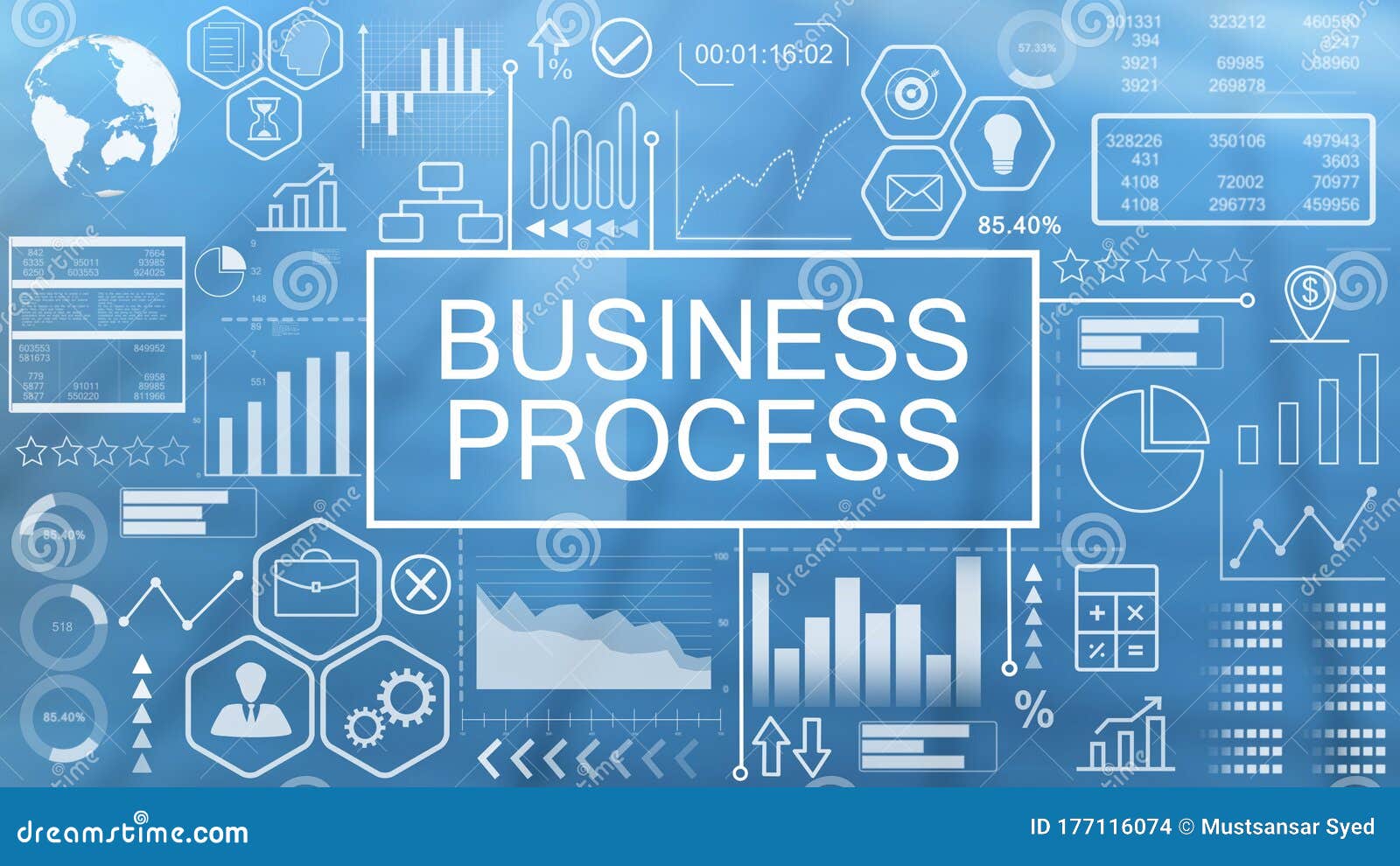 Business Process, Animated Typography Stock Illustration - Illustration ...