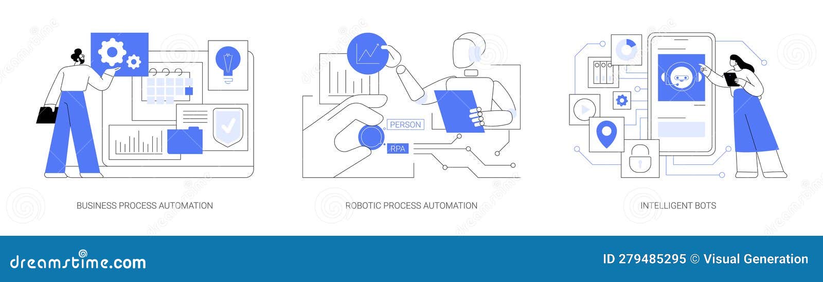 Business Process Automation Abstract Concept Vector Illustrations ...