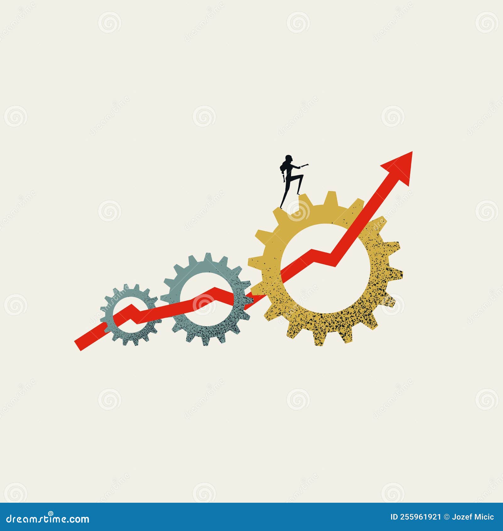Business Process Automation and Optimization Vector Concept. Symbol of ...