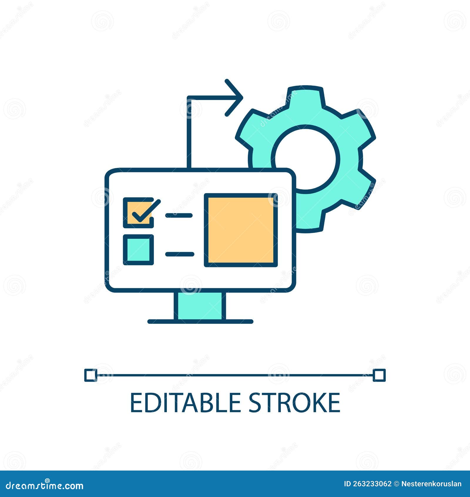 Business Process Automation RGB Color Icon Stock Vector - Illustration ...