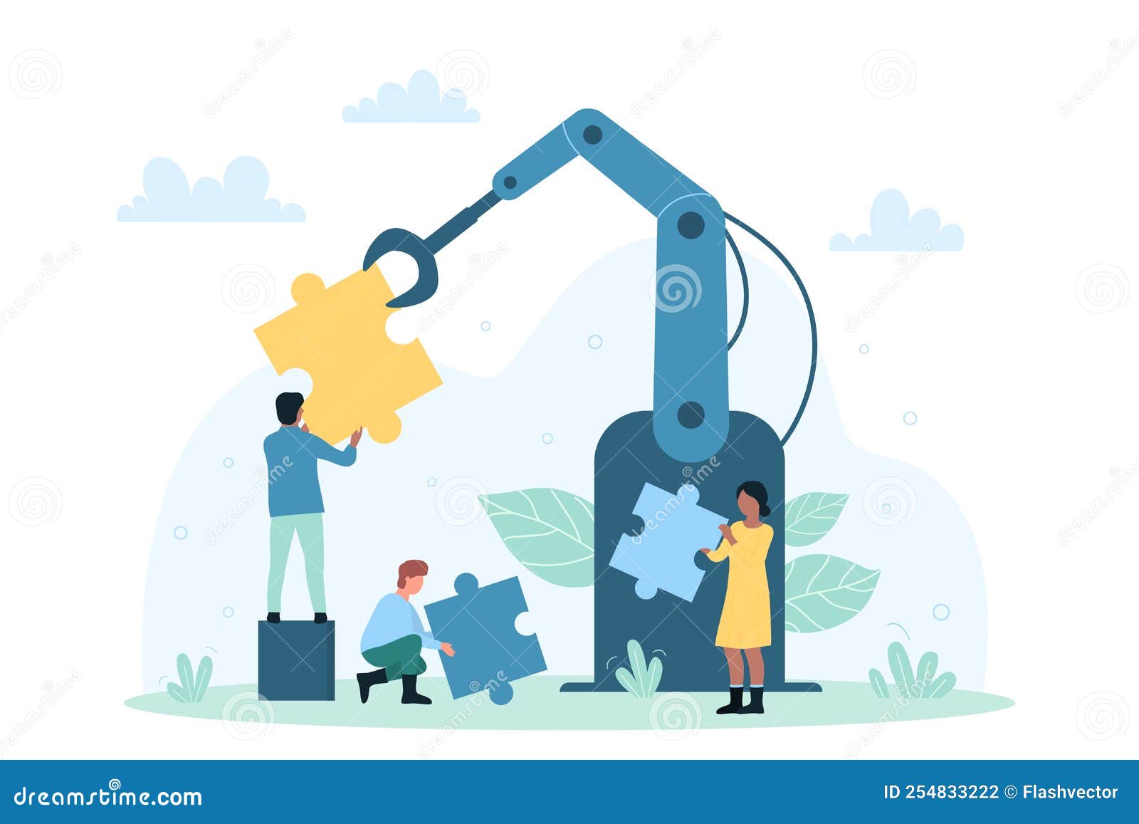 Business Process Automation, Tiny People Use of Robots and Machines ...