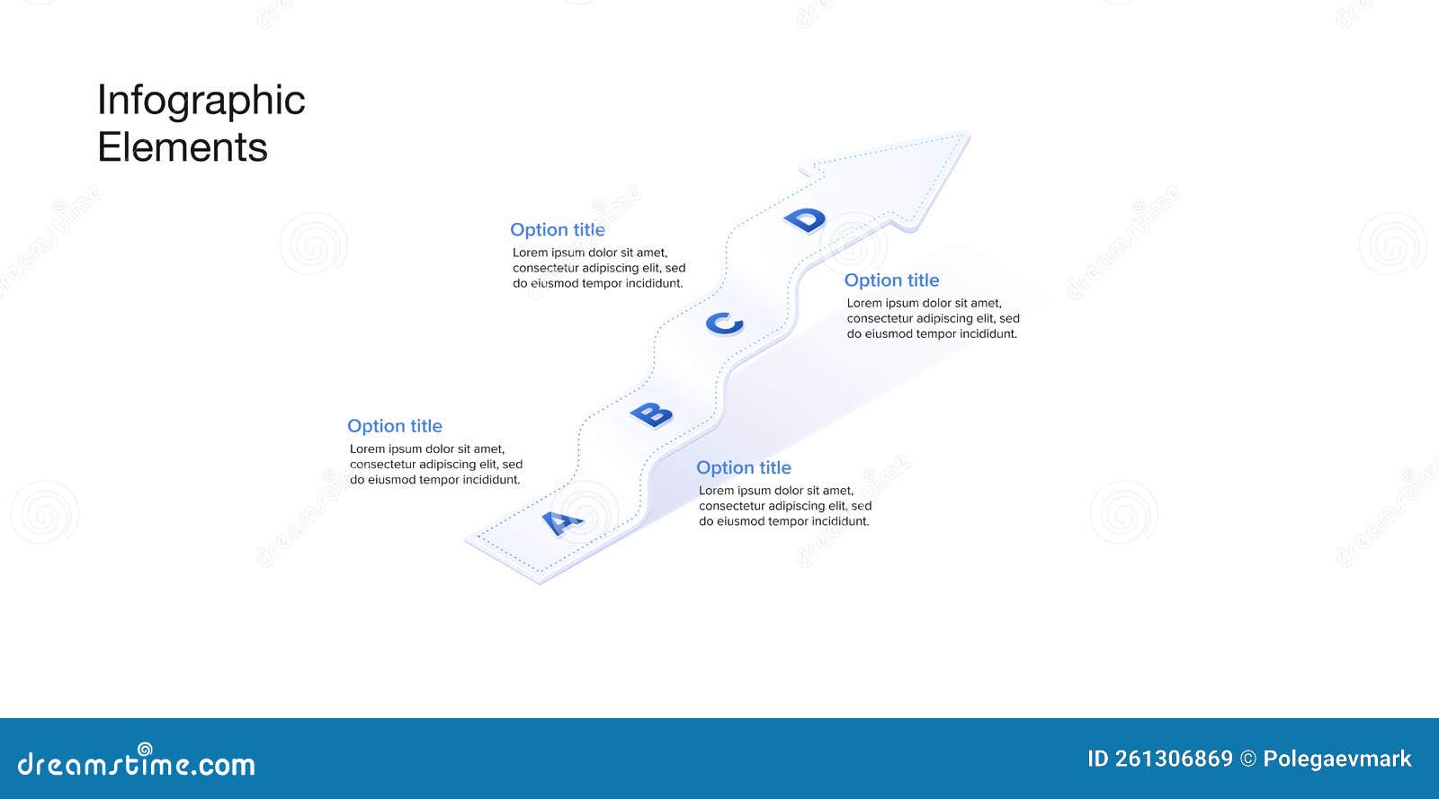 Business Process Chart Infographics with 4 Step Arrows. Corporate ...