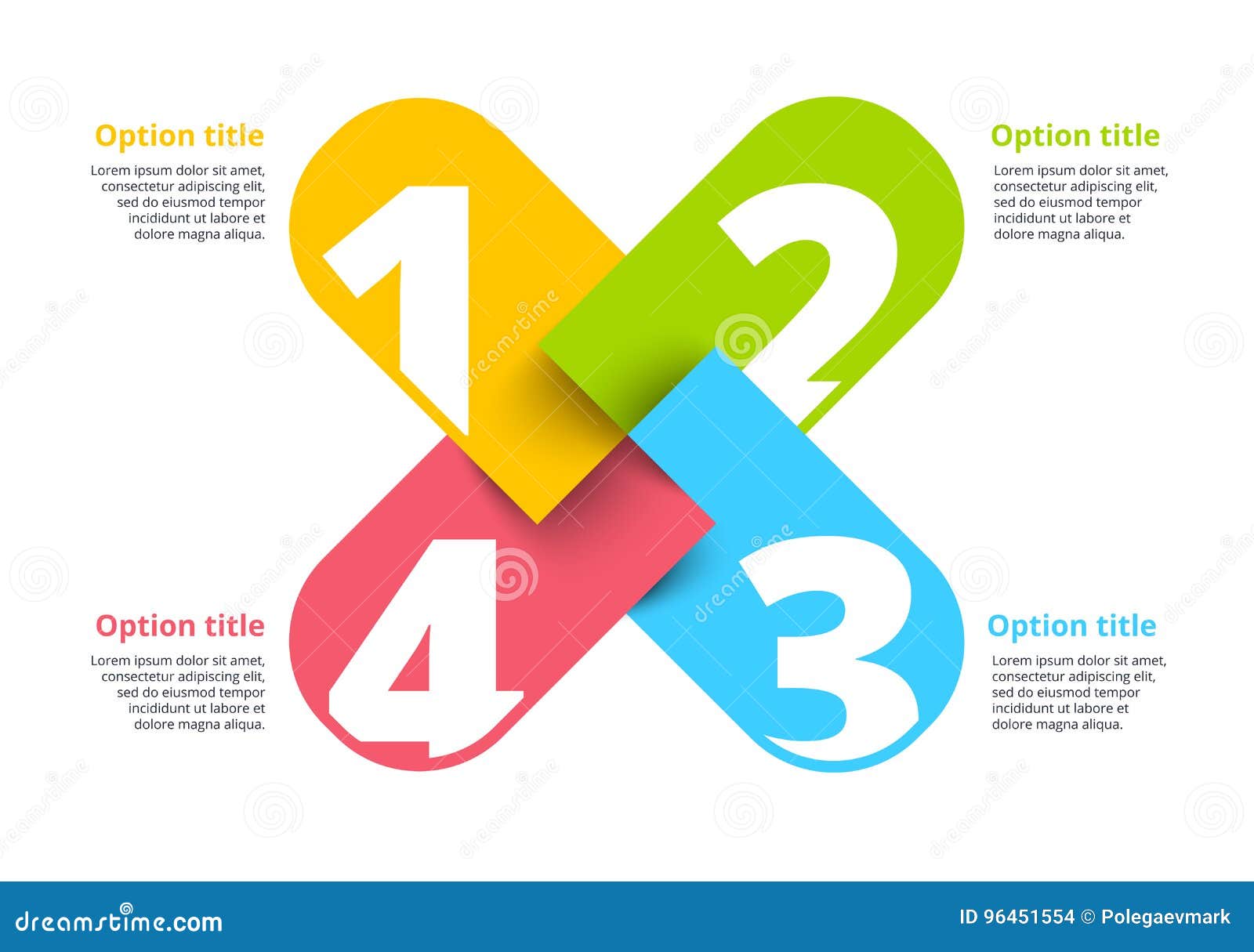 Business Process Chart Infographics With 4 Step Circles. Circular ...