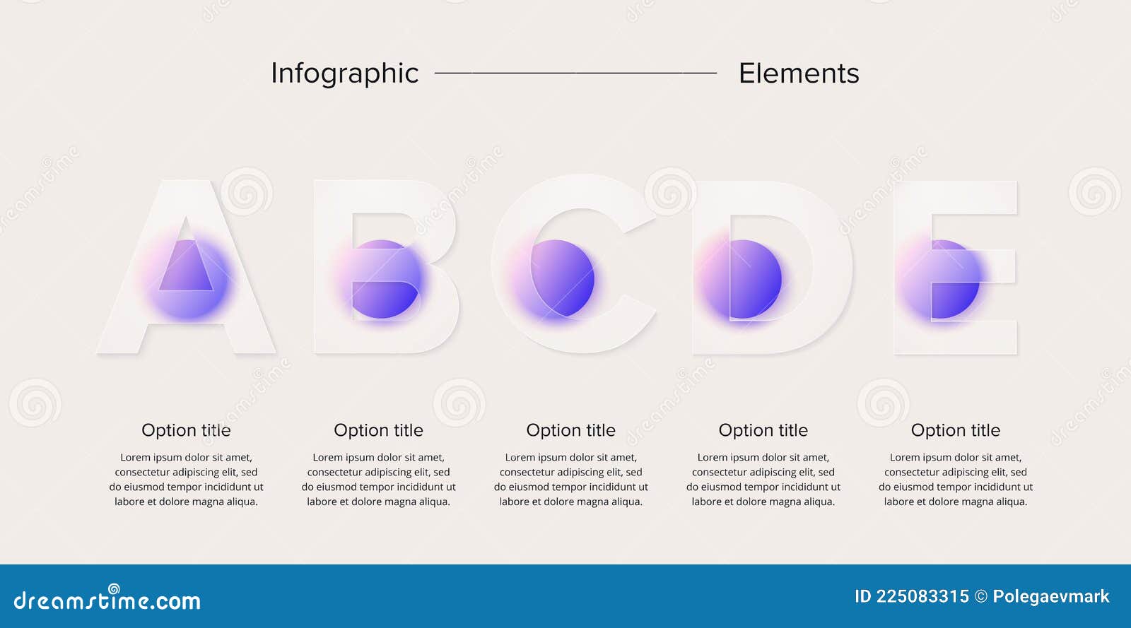 Business Process Chart Infographics with 5 Step Circles. Circular ...