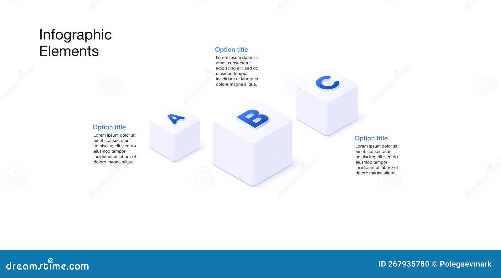 Business Process Chart Infographics with 6 Step Cubes. Cubic Corporate ...