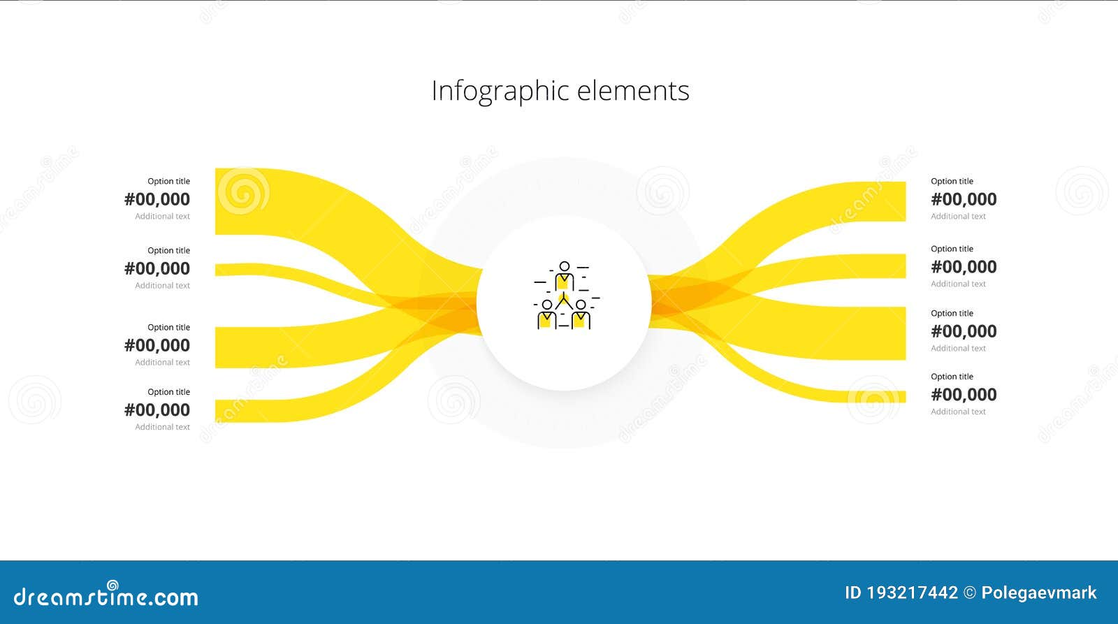 Business Process Chart Infographics With 8 Step Options. Rectangular ...
