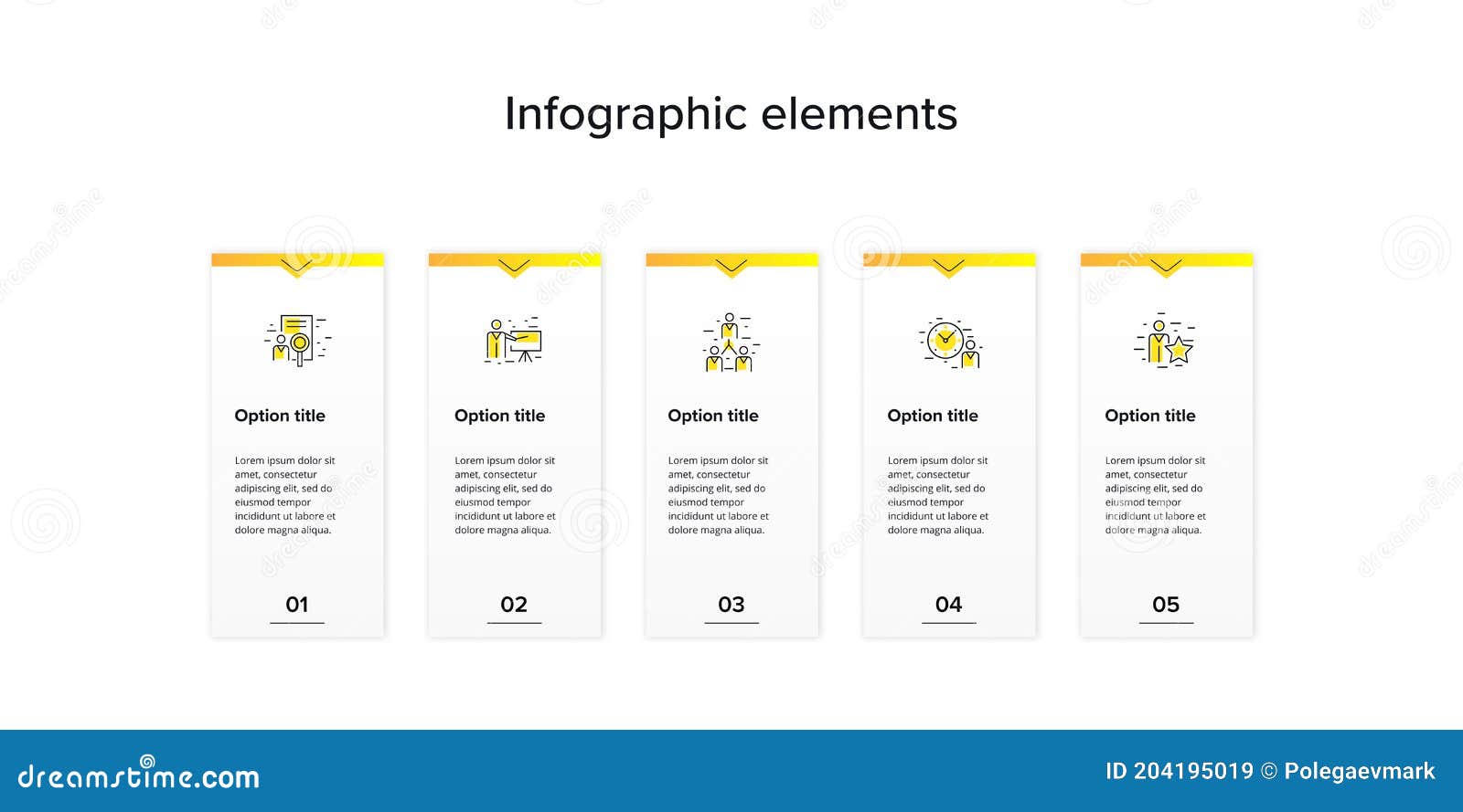 Business Process Chart Infographics with 4 Step Squares. Circular Corporate Workflow Graphic ...