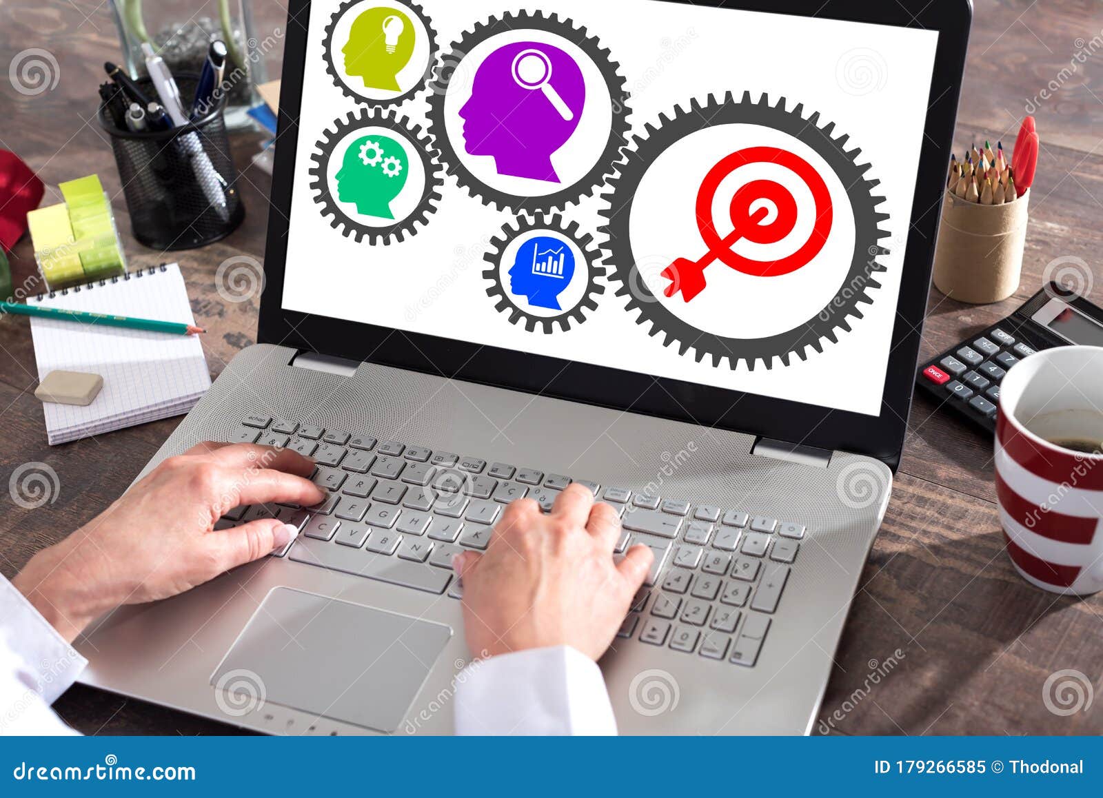 Business Process Concept on a Laptop Screen Stock Image - Image of idea ...
