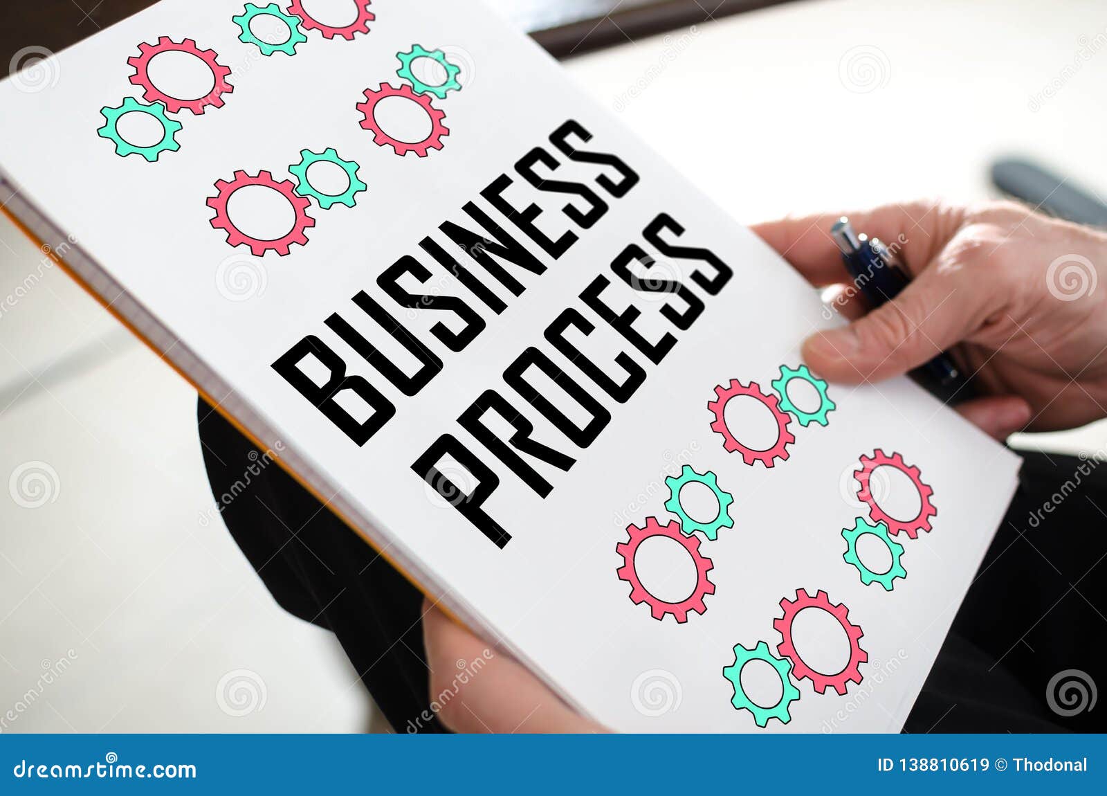 Business Process Concept on a Paper Stock Image - Image of workflow ...