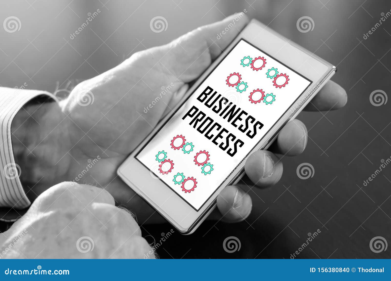Business Process Concept on a Smartphone Stock Photo - Image of ...