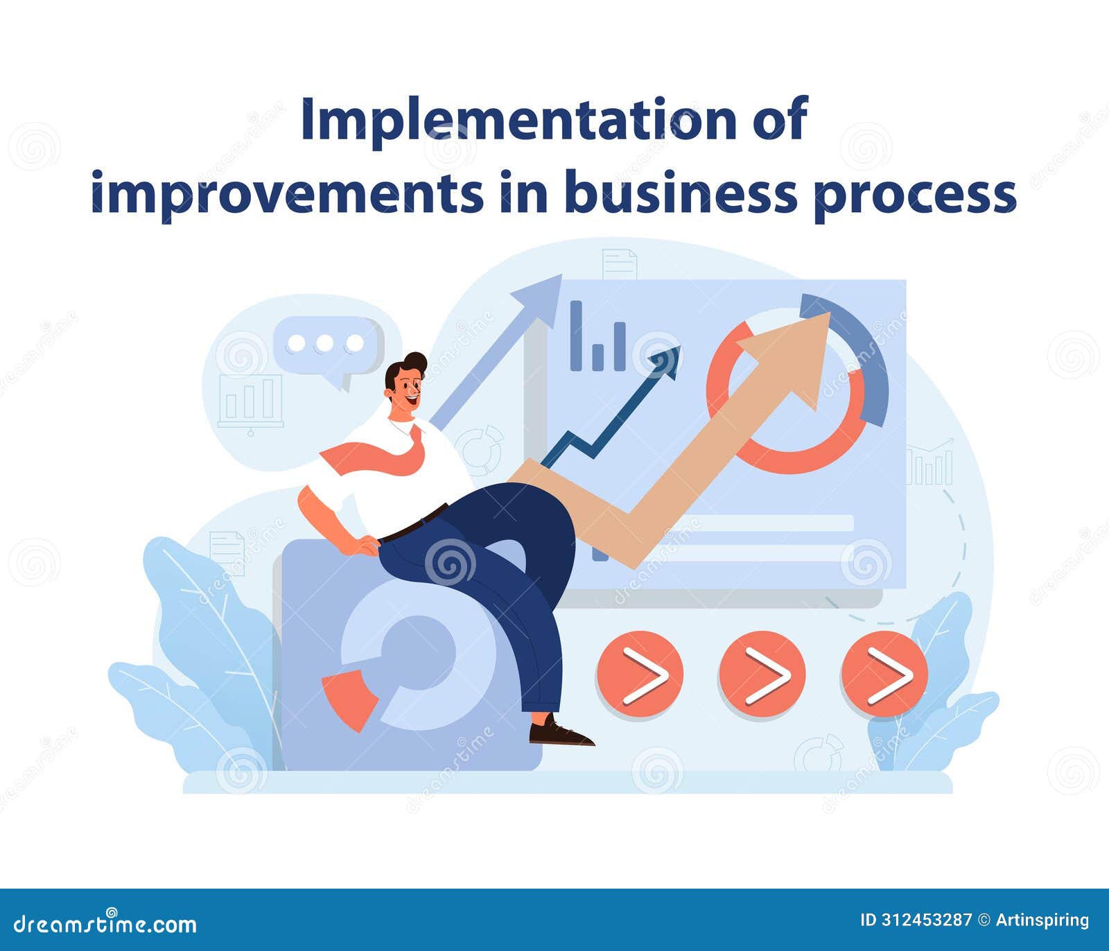 Business Process Enhancement Vector. a Dynamic Illustration. Stock ...