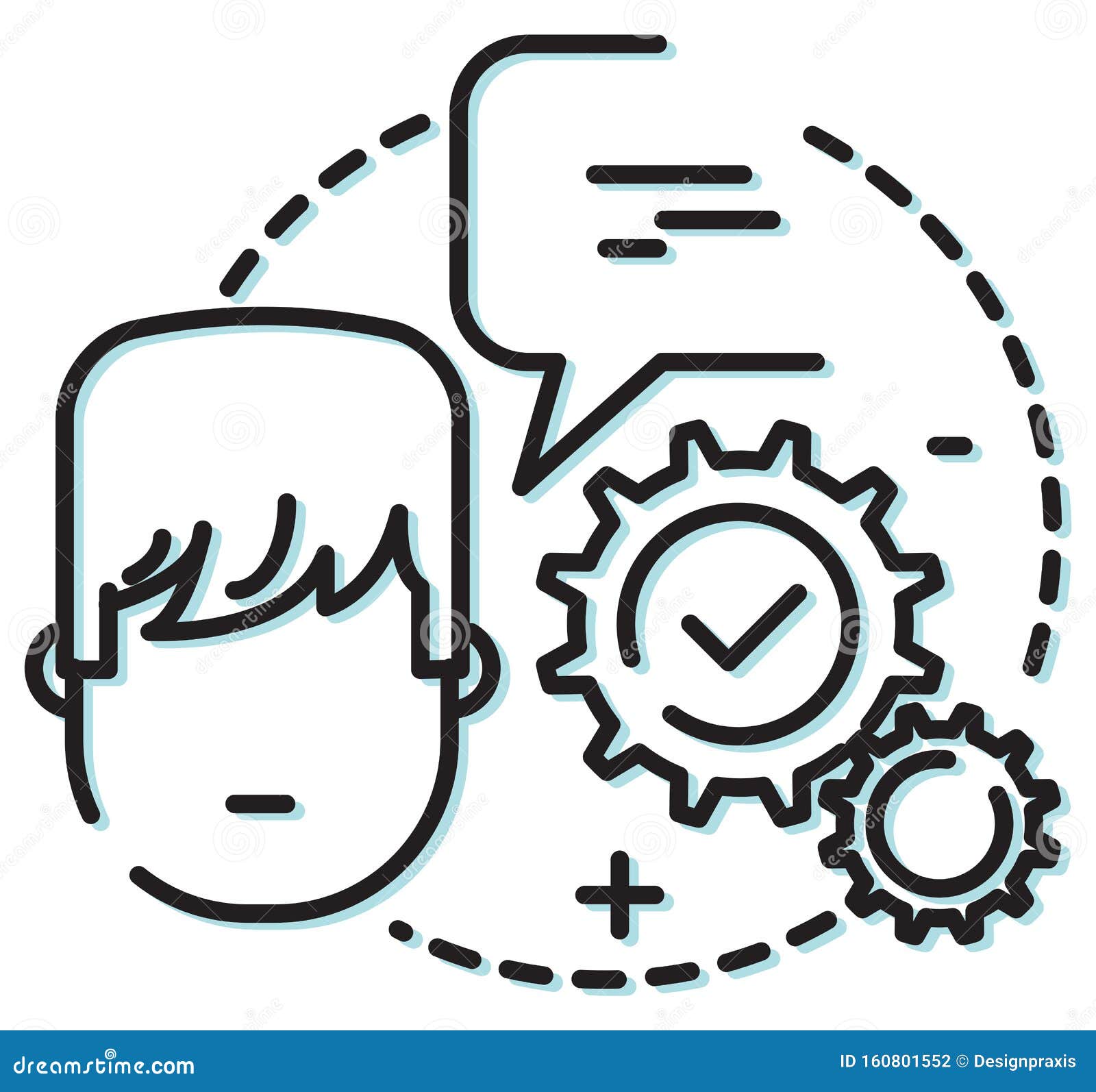 Business Process Icon stock illustration. Illustration of profile ...