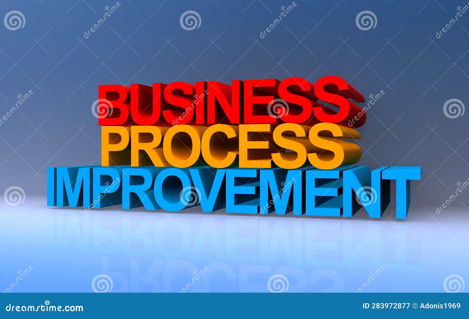 Business Process Improvement on Blue Stock Illustration - Illustration ...