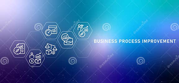 Business Process Improvement BPI Gradient Header Work Development ...