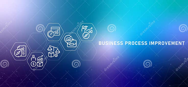 Business Process Improvement BPI Gradient Header Work Development ...