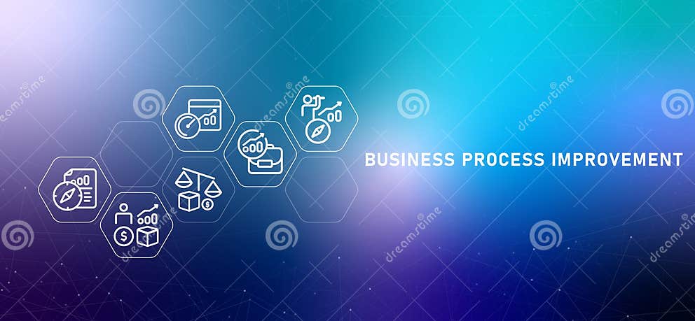 Business Process Improvement BPI Gradient Header Work Development ...