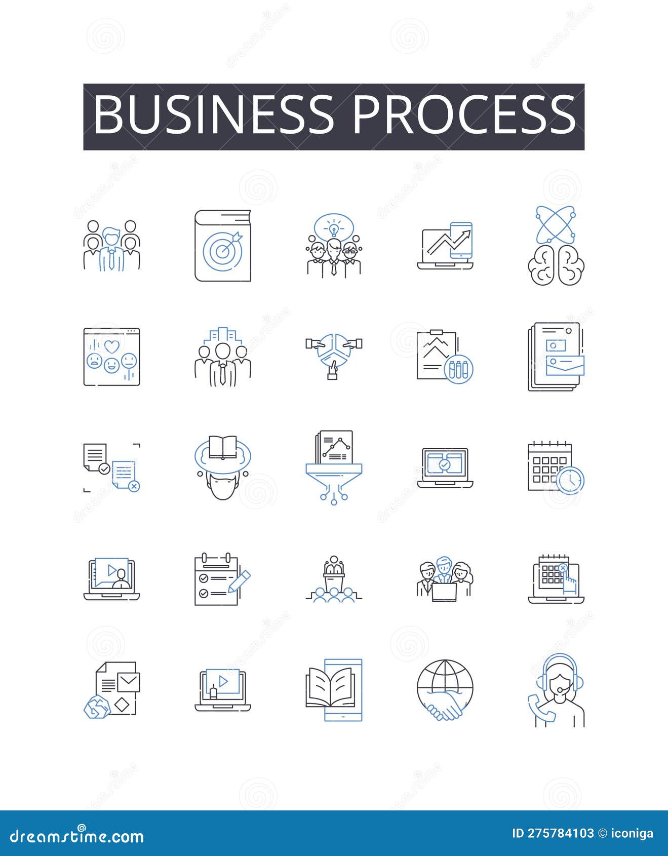 Business Process Line Icons Collection. Production Line, Operational ... Business Process Line Icons Collection. Production Line, Operational ...