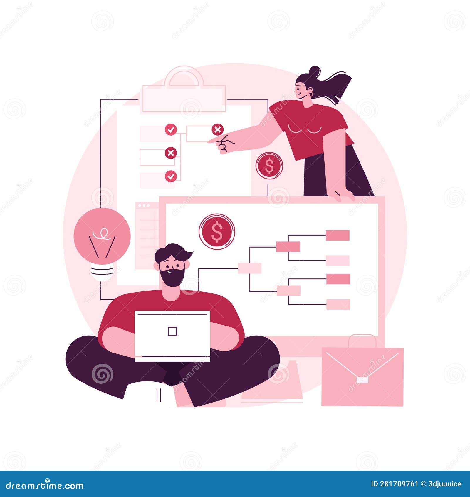 Business Process Management Abstract Concept Vector Illustration. Stock ...