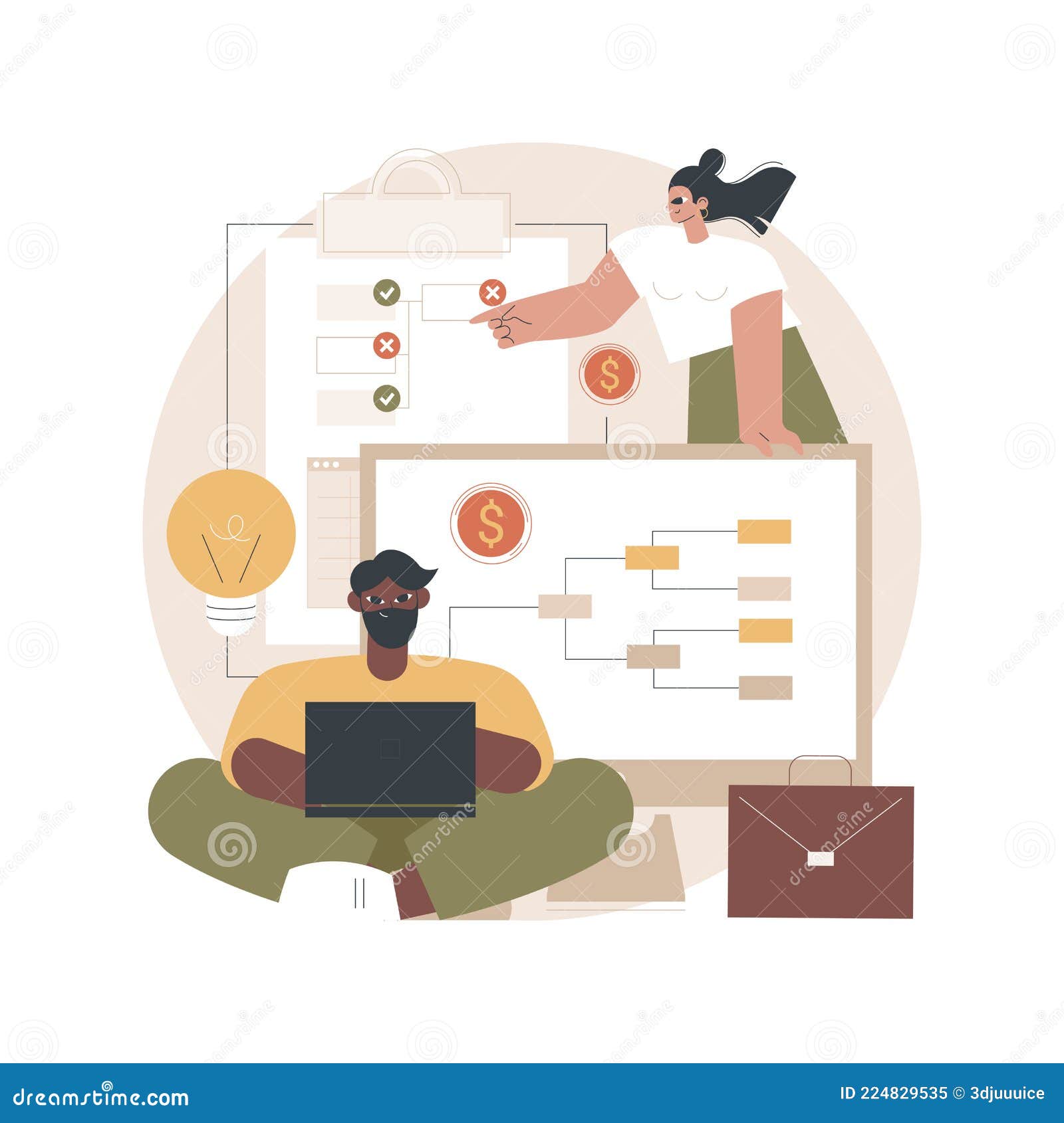 Business Process Management Abstract Concept Vector Illustration. Stock ...