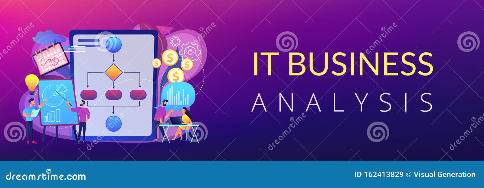 Business Process Management Concept Banner Header. Stock Vector ...