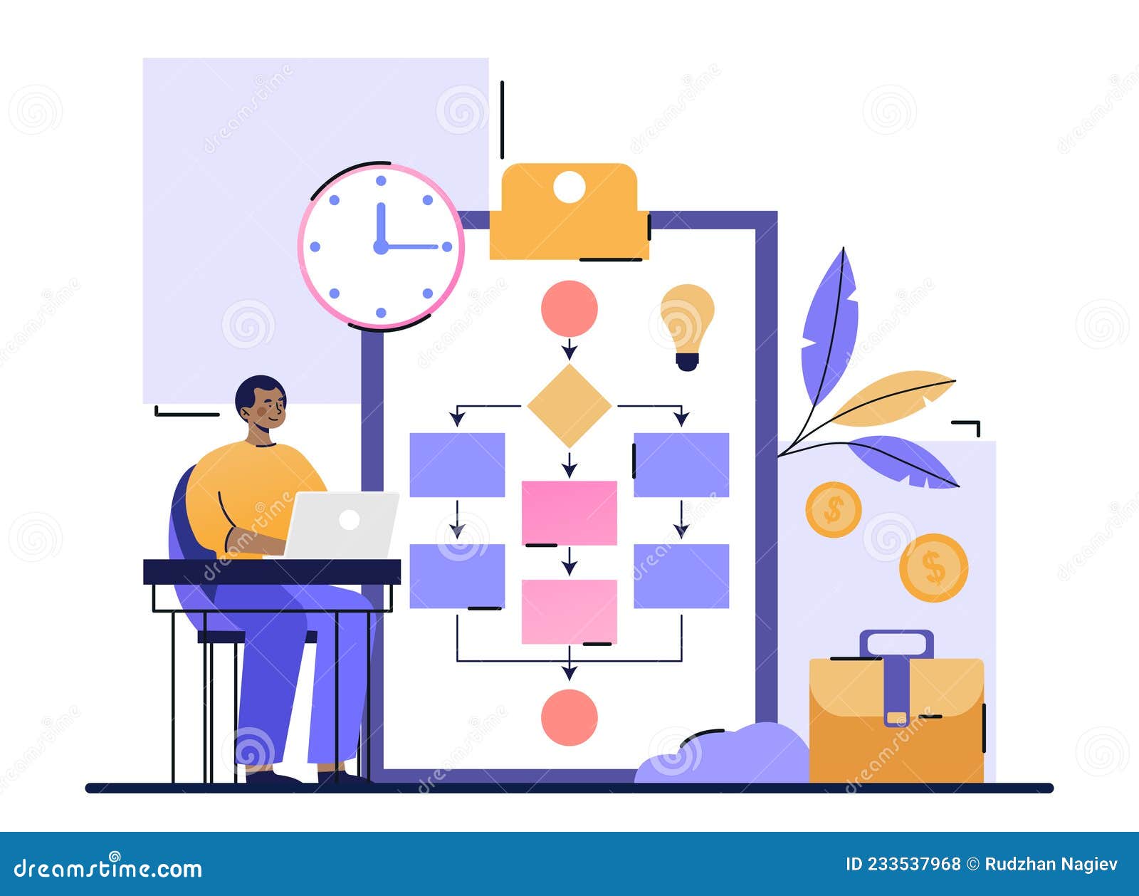 Business Process Management Concept Stock Vector - Illustration of ...