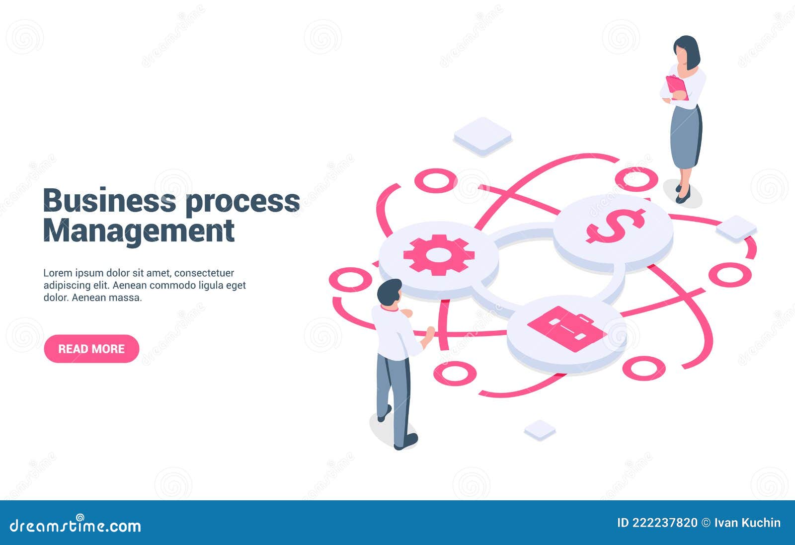 Business Process Management Concept. Stock Vector - Illustration of ...