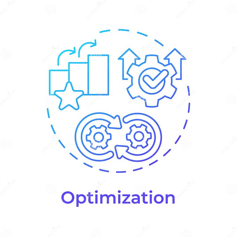 Business Process Management Optimization Blue Gradient Concept Icon ...