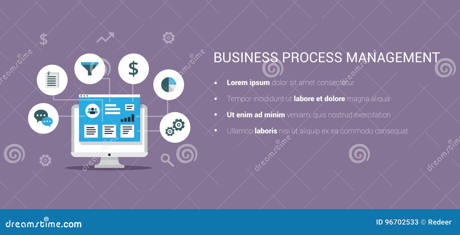 Business Process Management System Vector Illustration. Stock ...