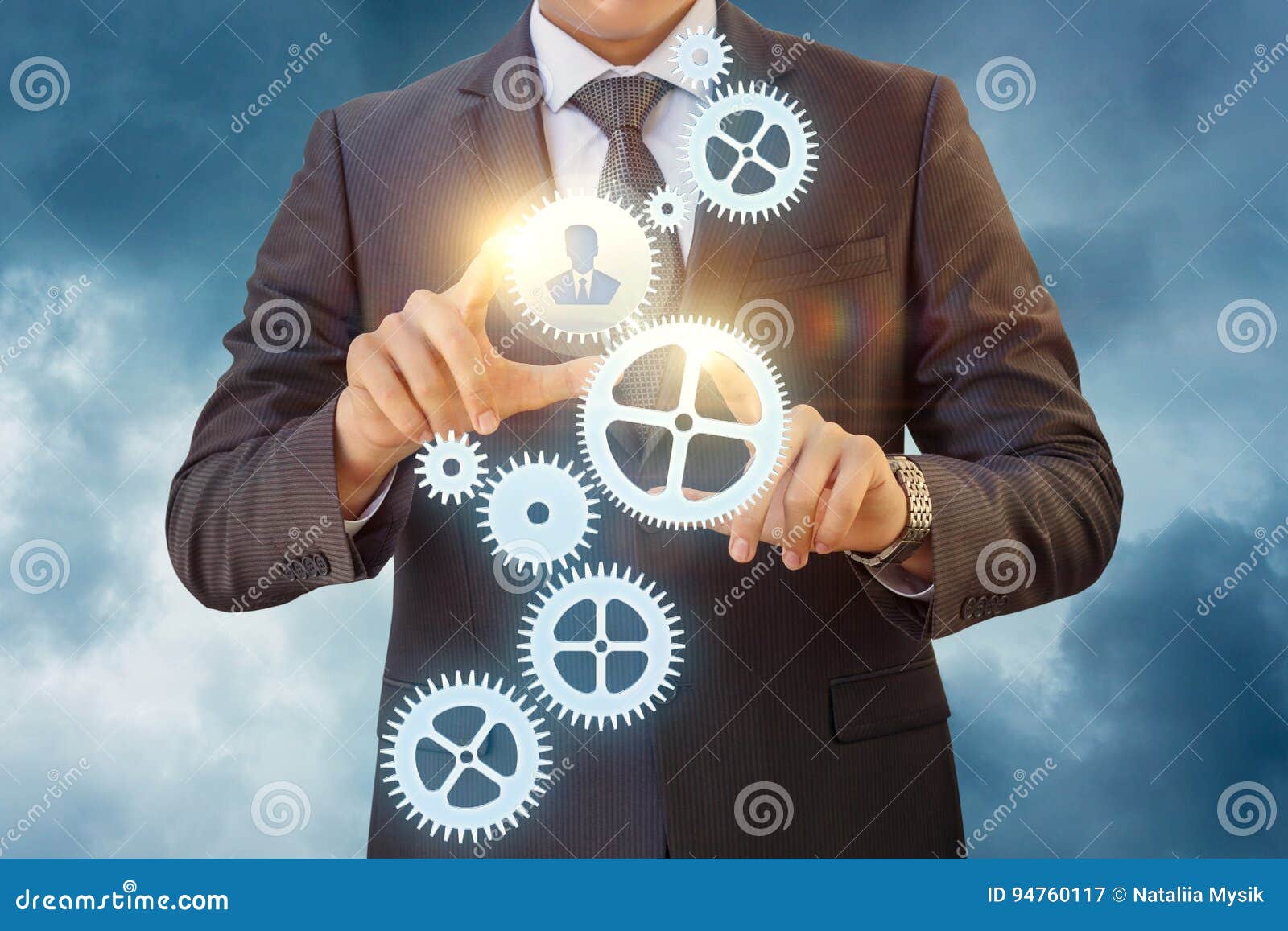 Business Process Managing Person. Stock Image - Image of person, choose ...