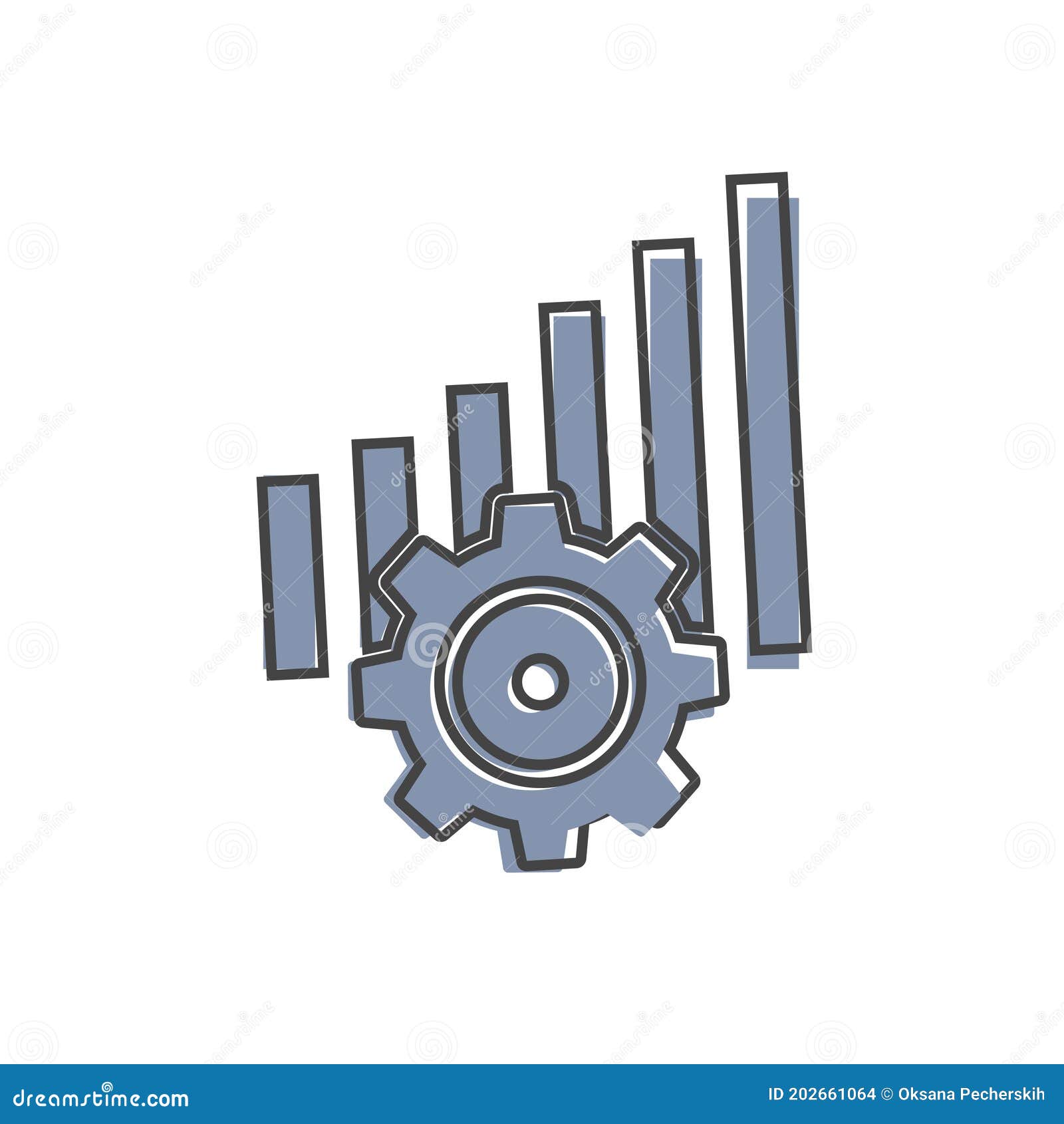 Business Process Optimization Vector Icon. Progress Icon Cartoon Style ...