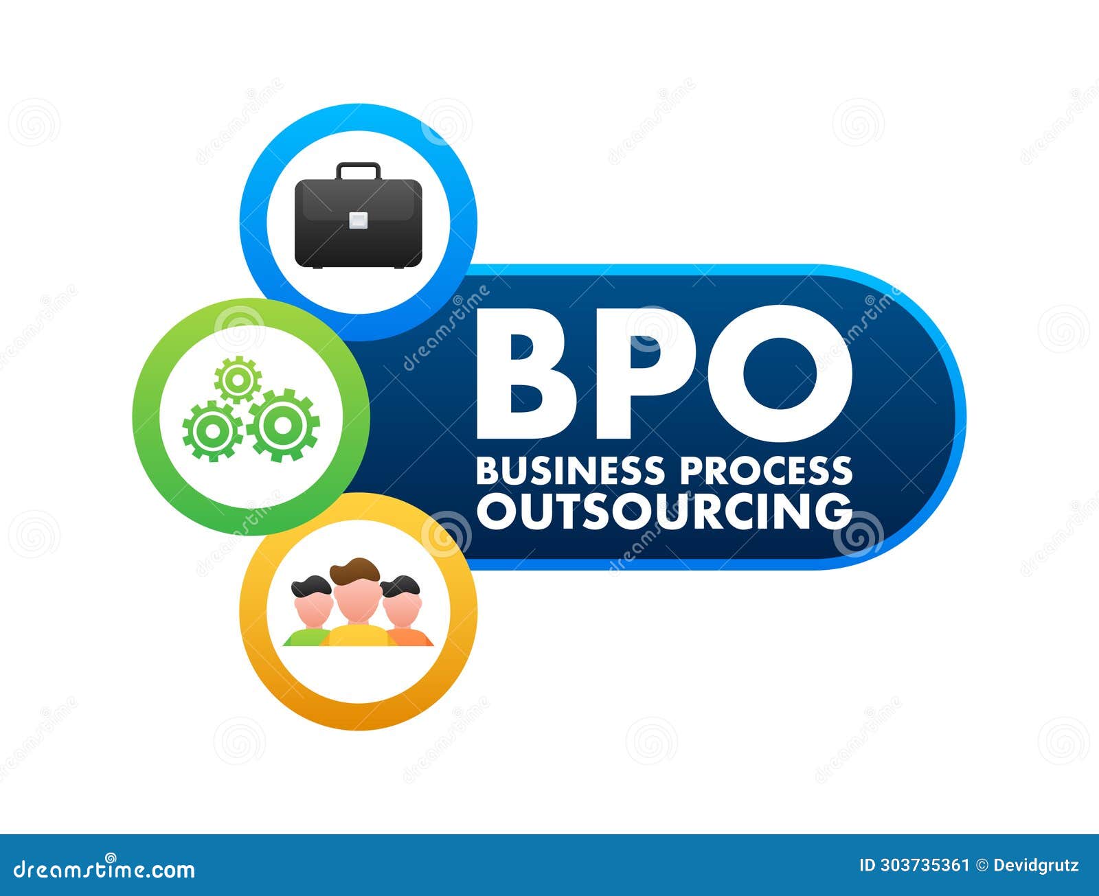 Business Process Outsourcing Concept Illustration with Gears and ... Business Process Outsourcing Concept Illustration with Gears and ...