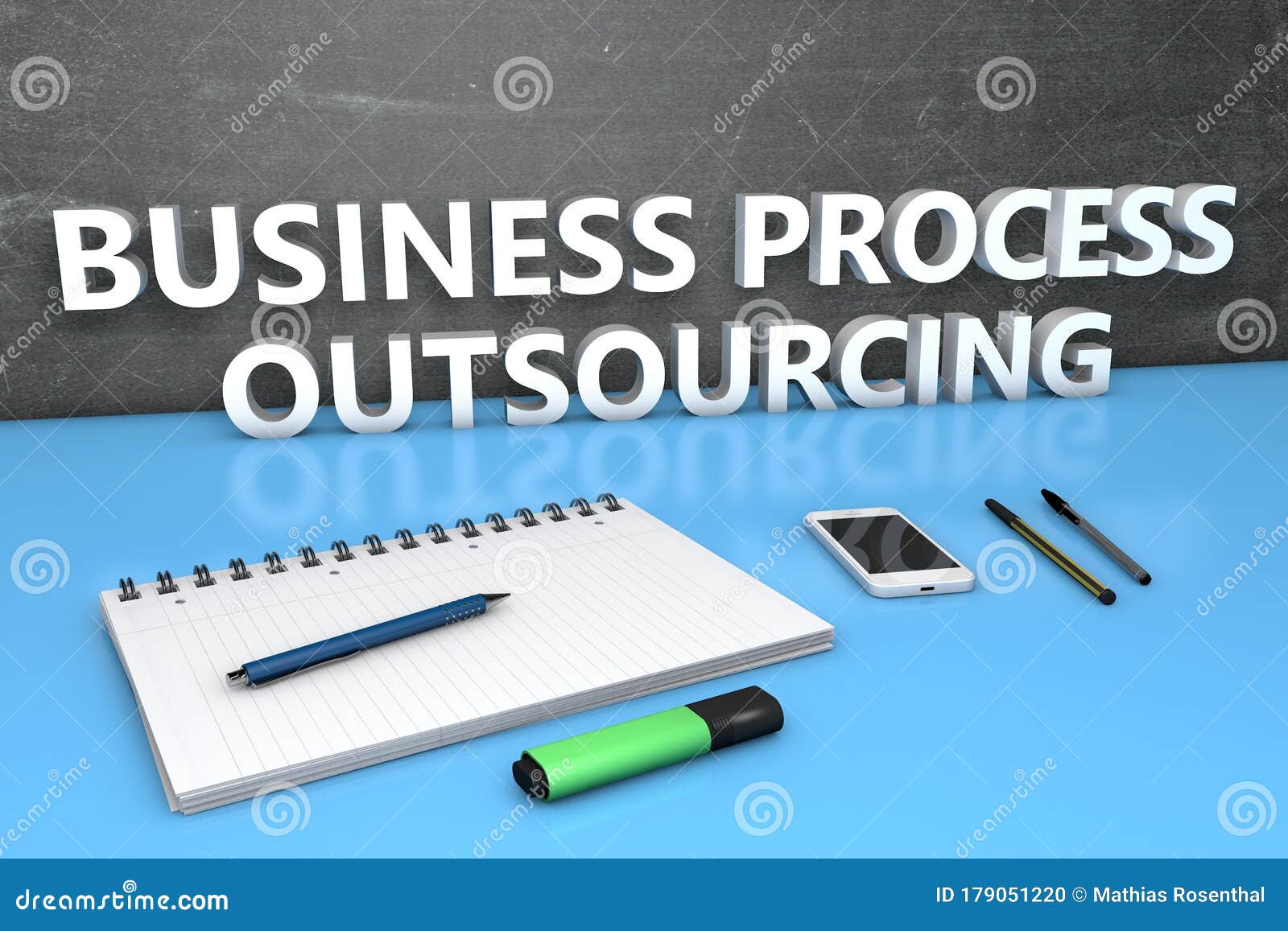 Business Process Outsourcing Stock Illustration - Illustration of work ...