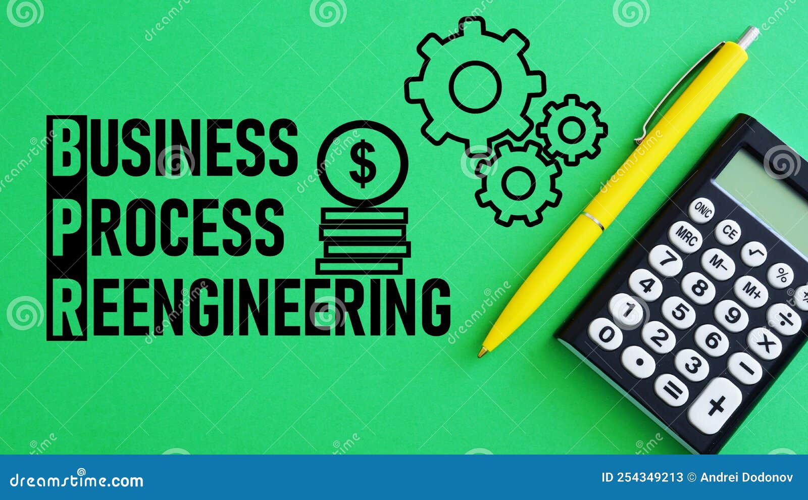 Business Process Reengineering BPR is Shown Using the Text Stock Image ...