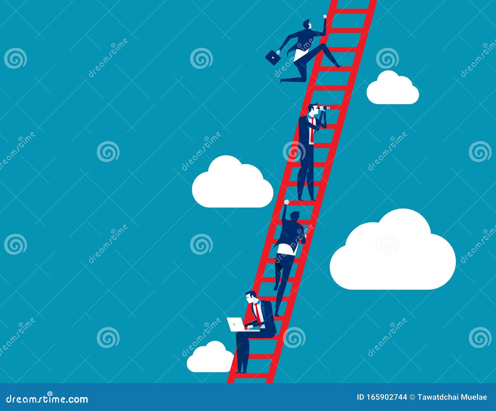 Business Process and Teamwork. Concept Business Vector Illustration ...