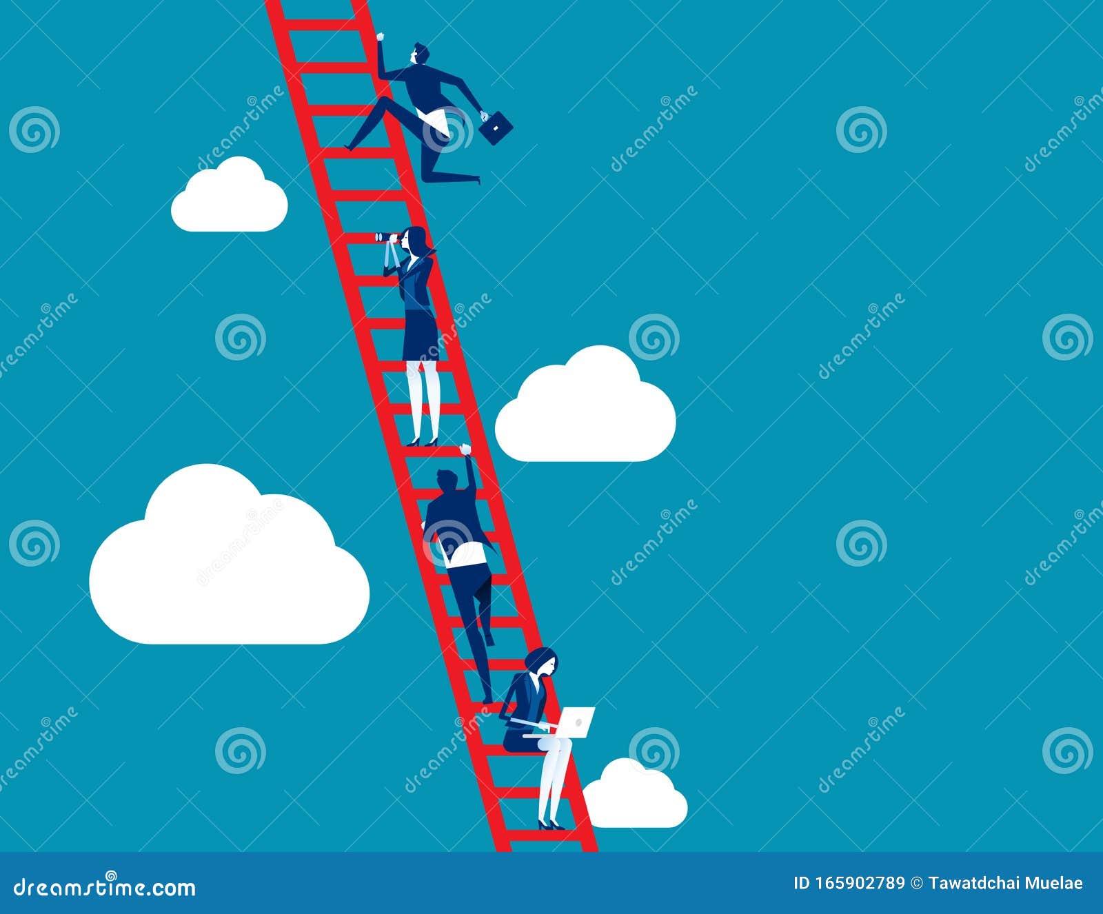 Business Process And Teamwork. Concept Business Vector Illustration ...