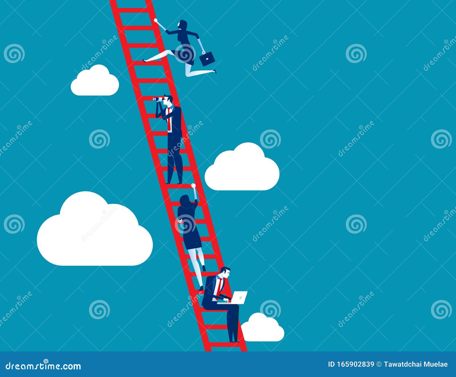 Business Process and Teamwork. Concept Business Vector Illustration ...