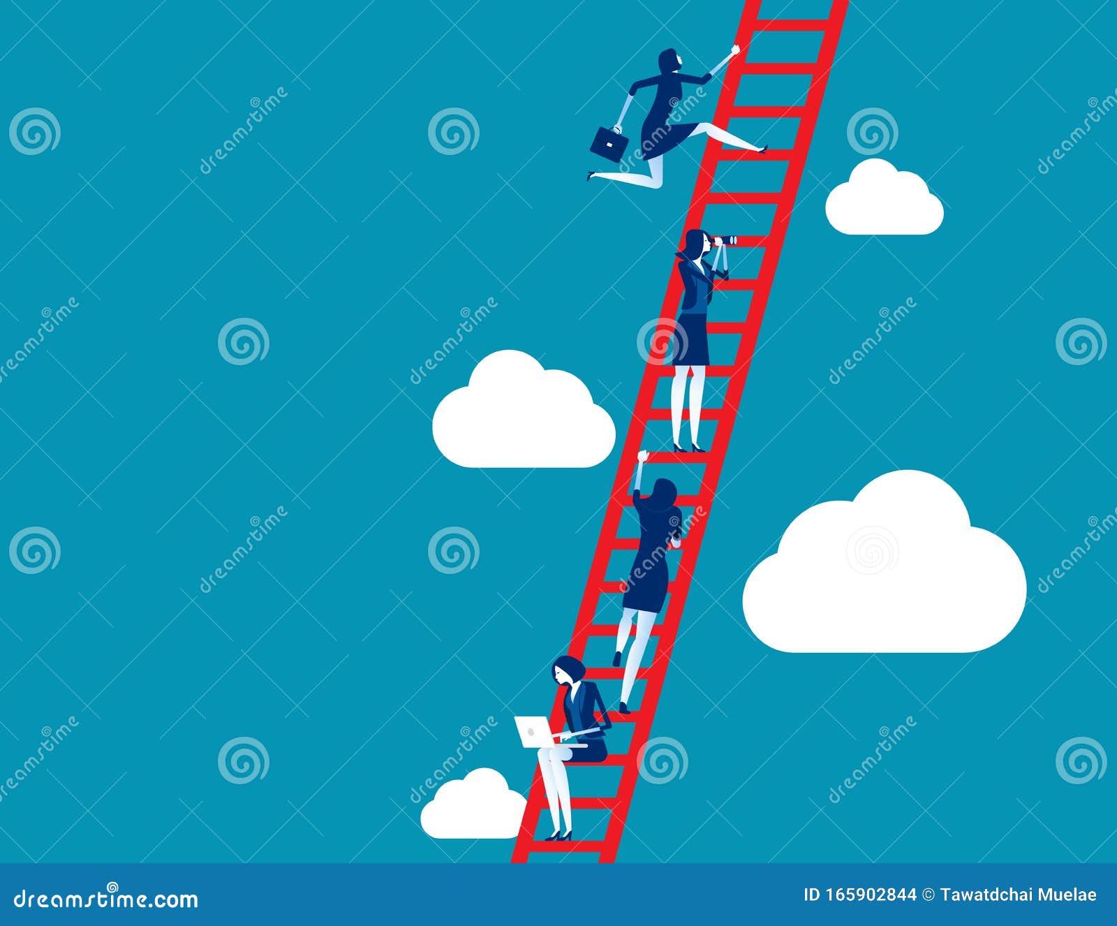 Business Process And Teamwork. Concept Business Vector Illustration ...