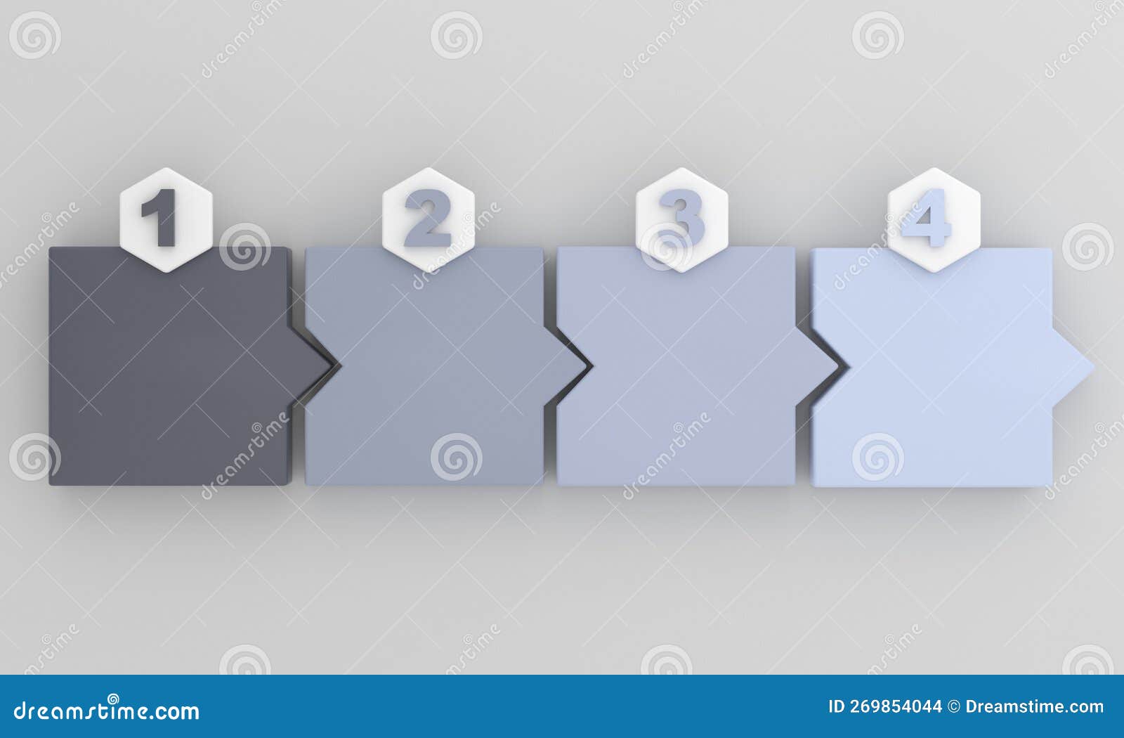 Business Process. Timeline Infographics Square with 4 Steps, Options ...