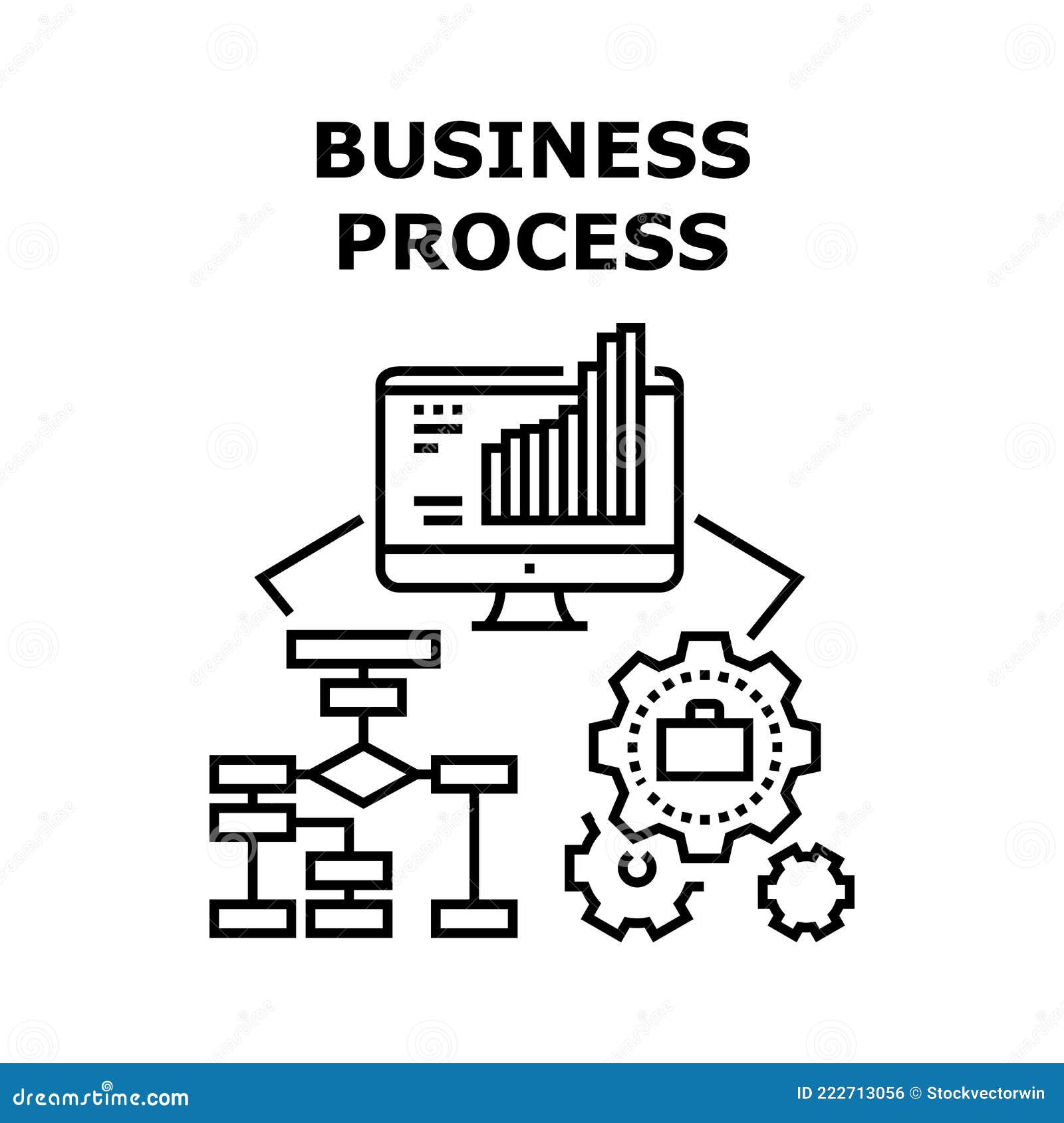 Business Process Vector Concept Black Illustration Stock Vector ...