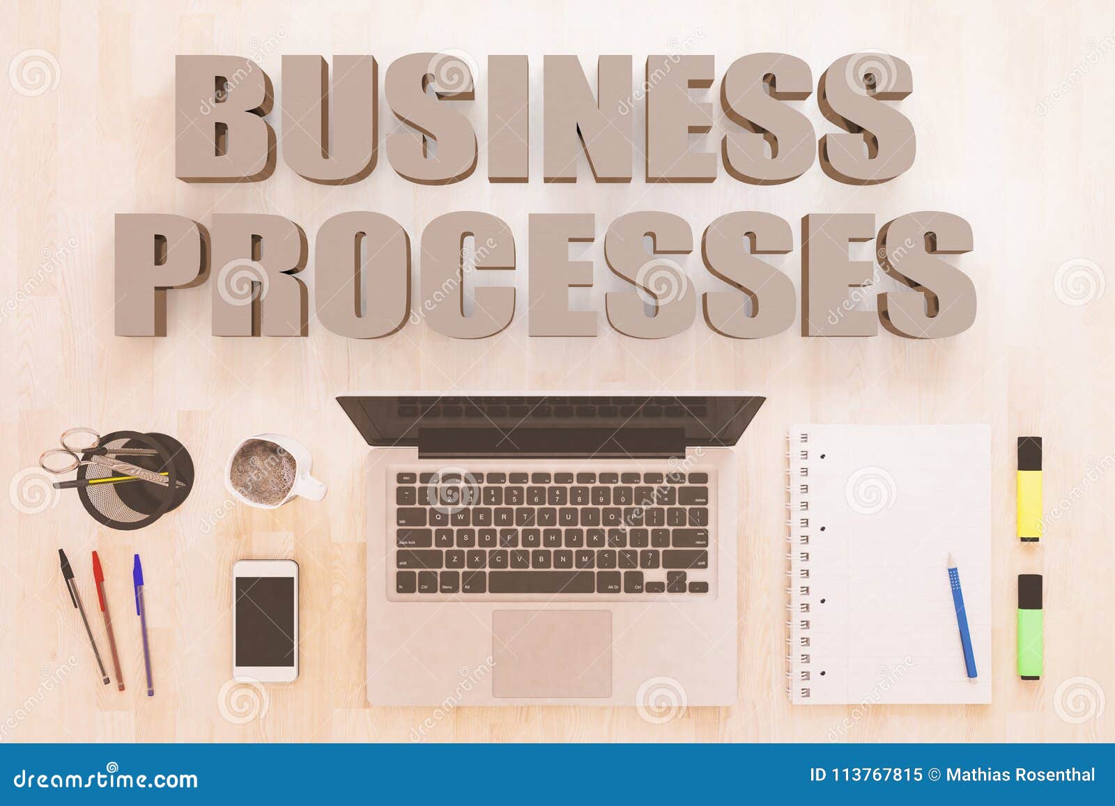 Business Processes stock illustration. Illustration of management ...