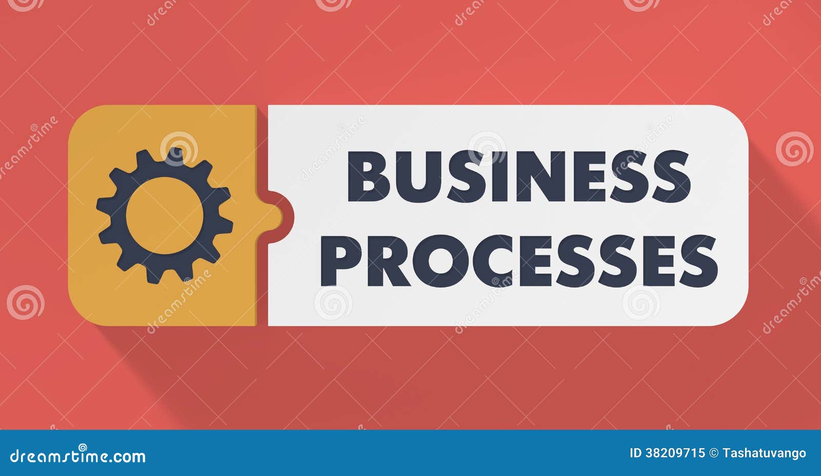 Business Processes Concept in Flat Design. Stock Illustration ...