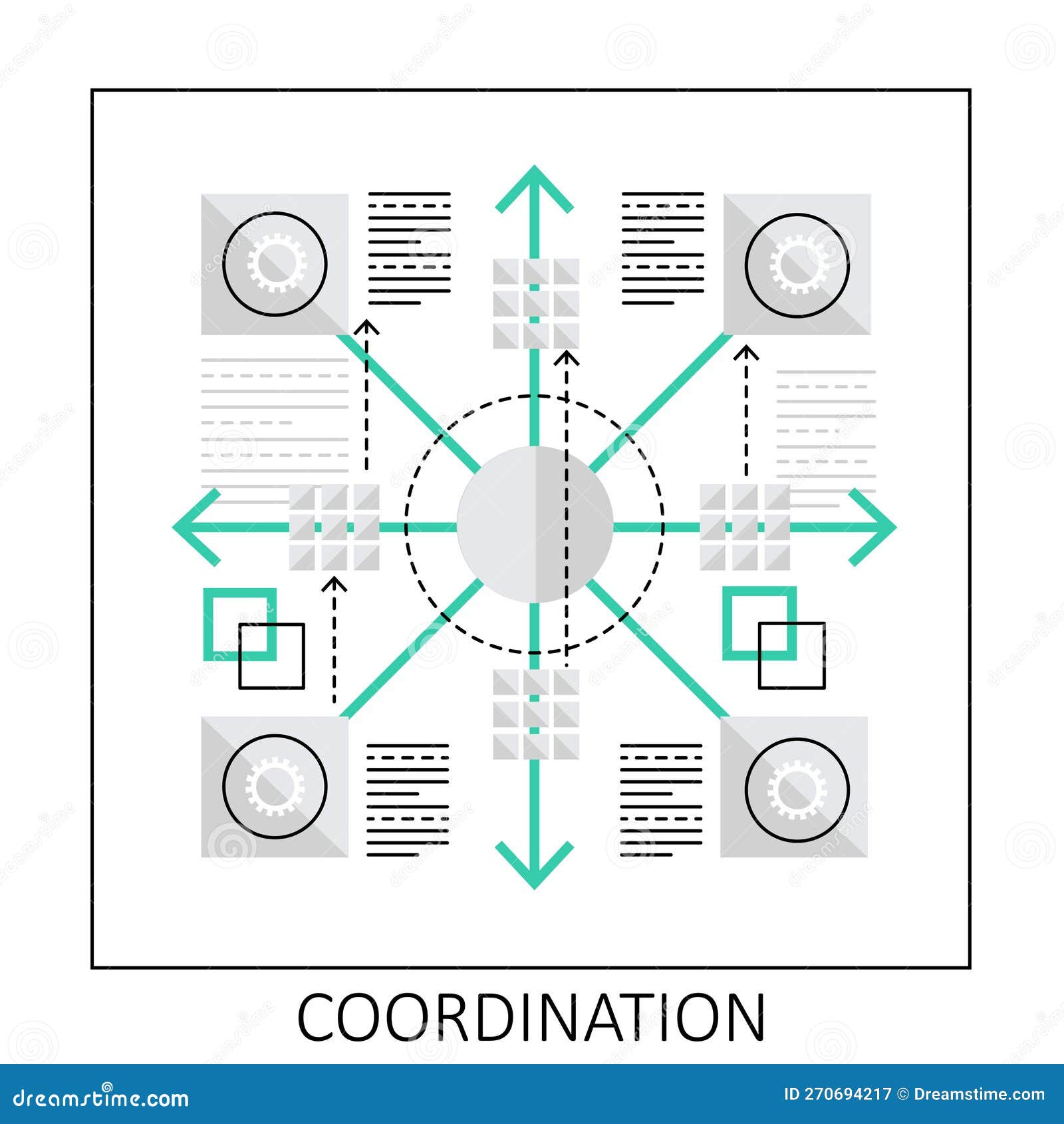 Business Processes Coordination Stock Vector - Illustration of ...