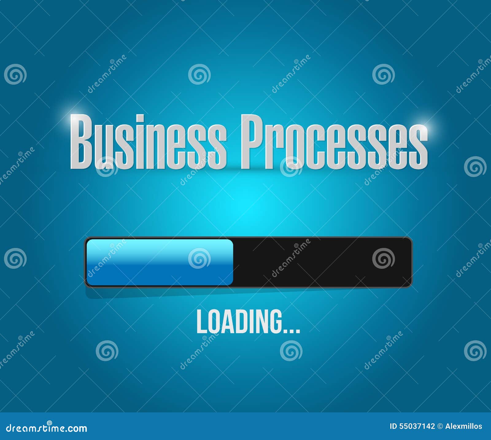 Business Processes Load Bar Sign Concept Stock Illustration ...