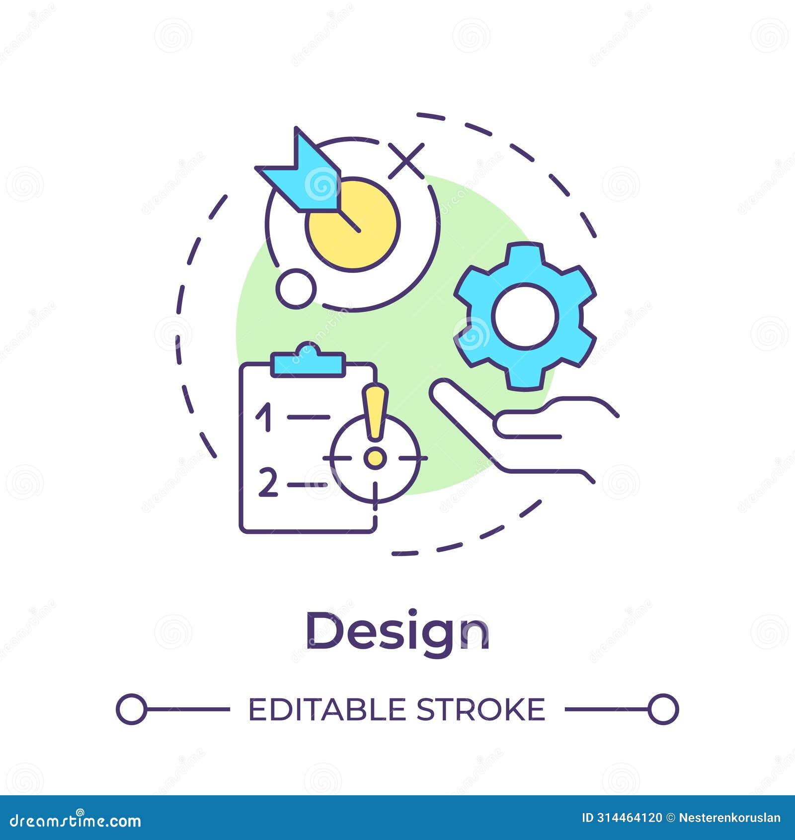 Business Processes Management Design Multi Color Concept Icon Stock ...
