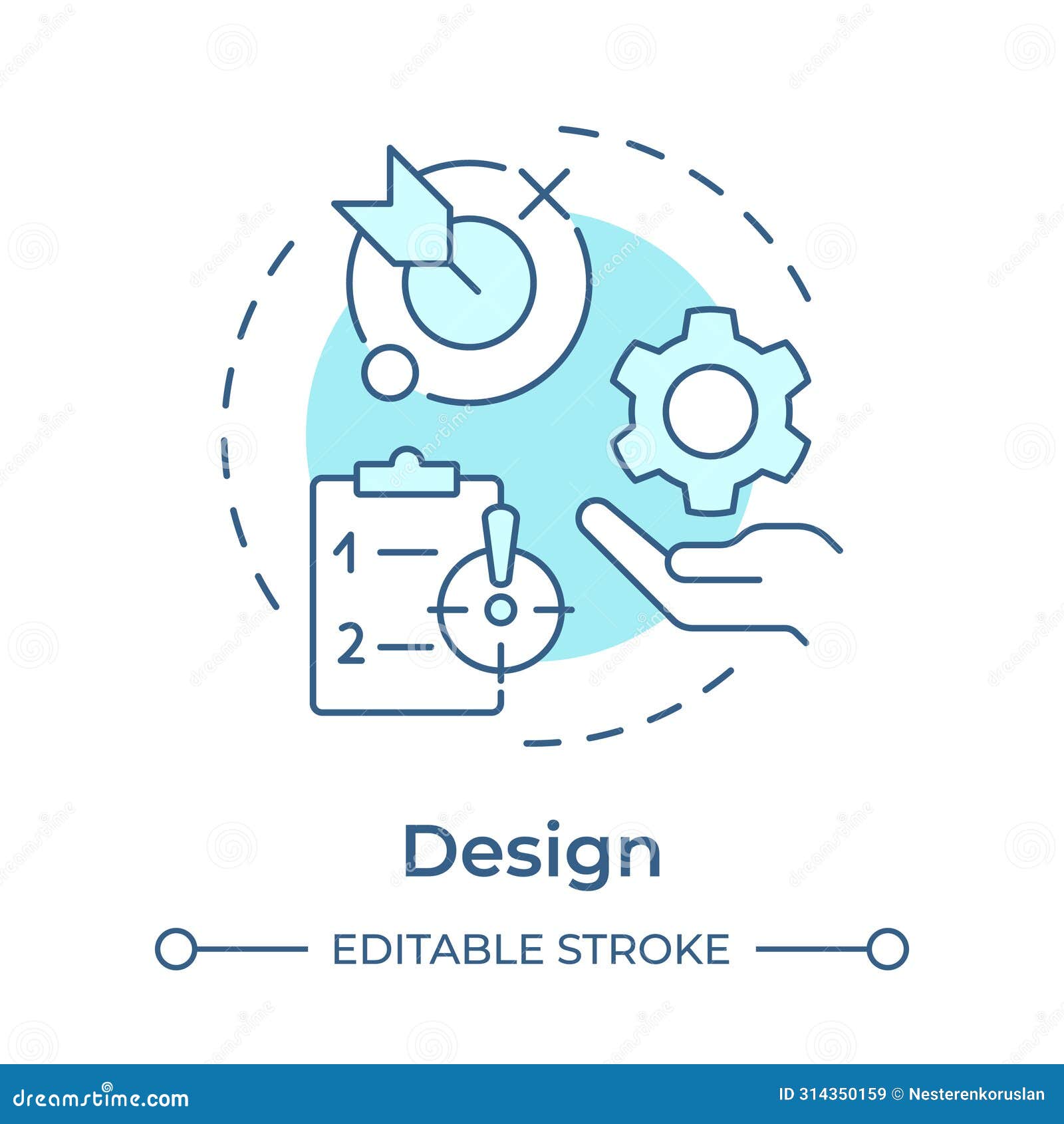 Business Processes Management Design Soft Blue Concept Icon Stock ...