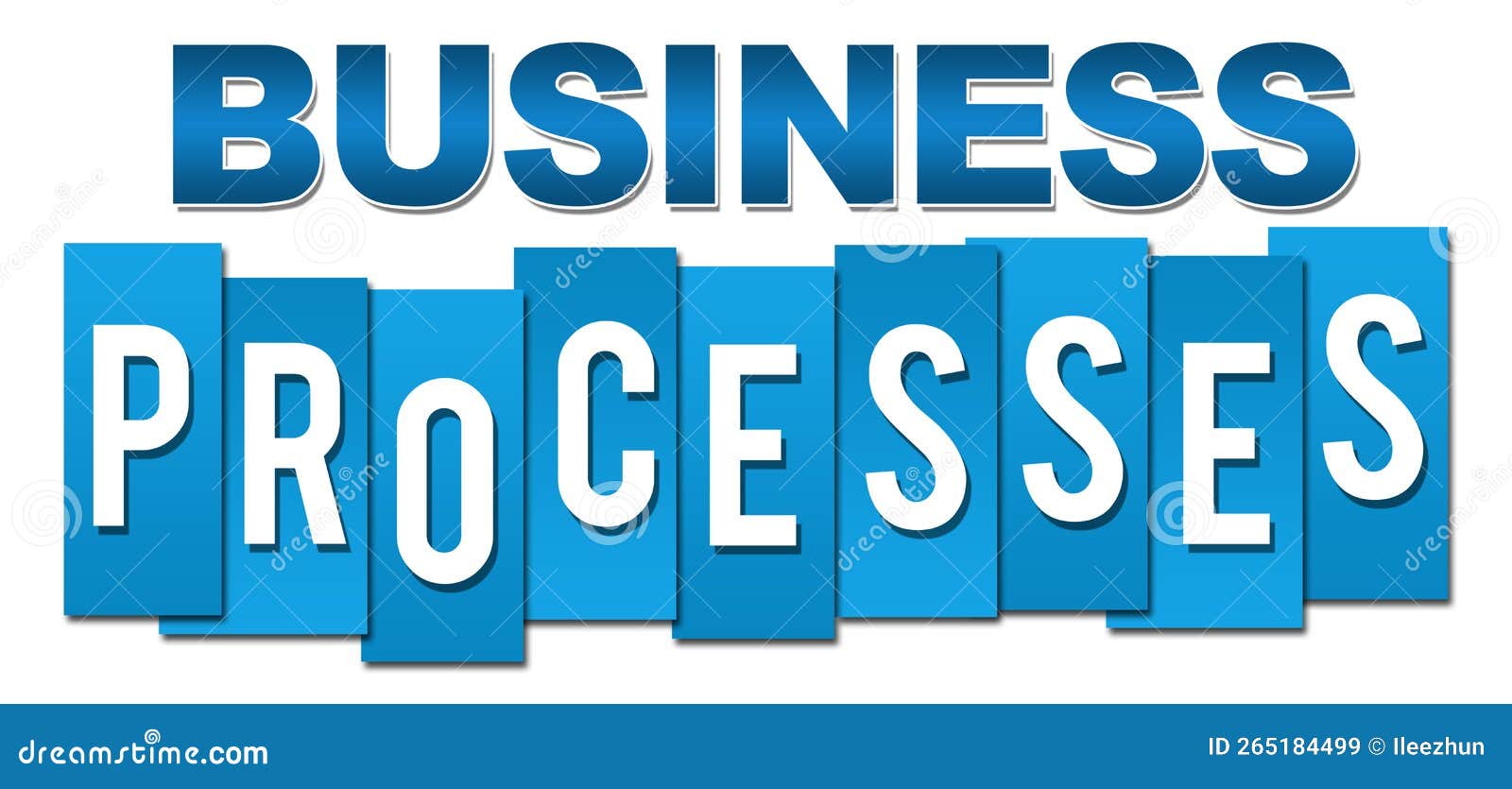 Business Processes Professional Blue Stock Illustration - Illustration ...